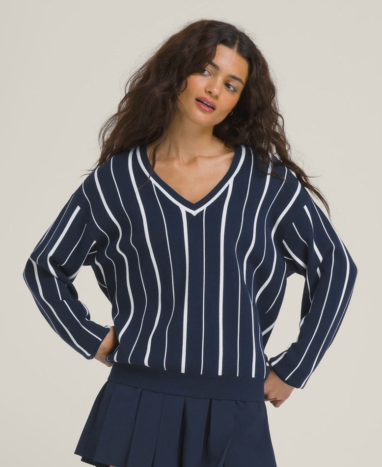 Wilsons Women's Riviera Sweater - Navy – All About Tennis